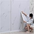 Amazon.com: BESNUT White Marble Pattern Wall Panels,Peel and Stick ...