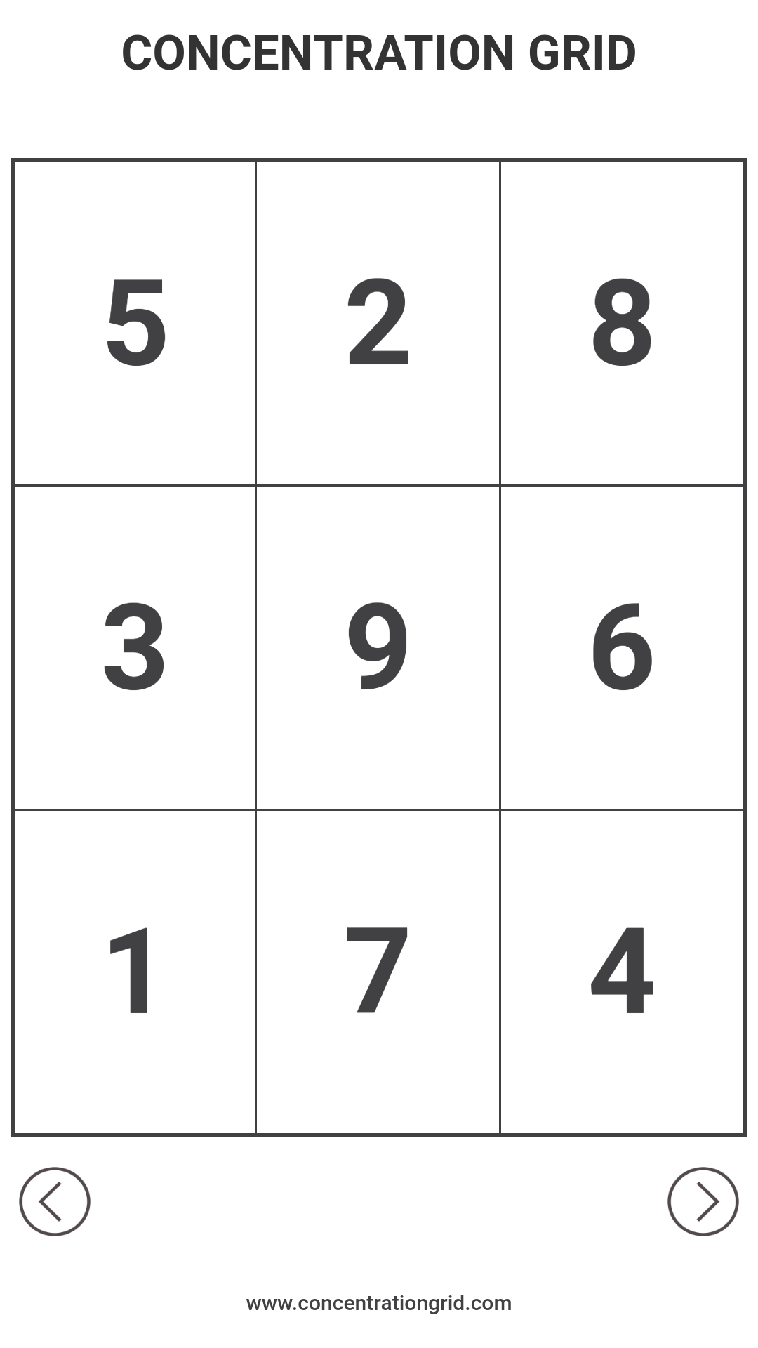 Concentration Grid - mental focus grids:Amazon.in:Appstore for Android