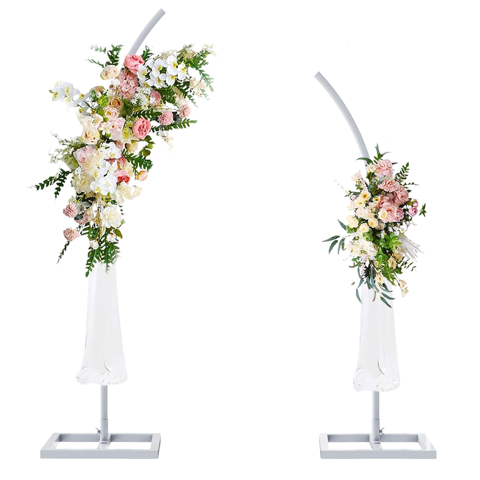 GT GETCO TECH Wedding Arches for Ceremony, Set of 2 White Arch Backdrop ...