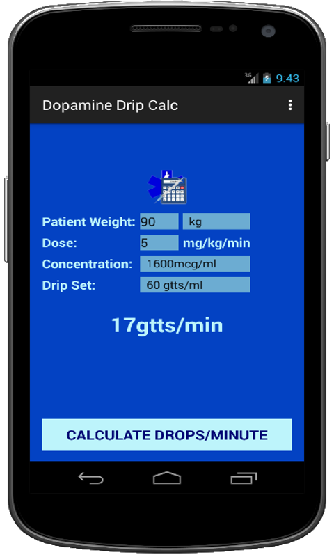 Paramedic Dopamine Calculator: Amazon.ca: Appstore for Android