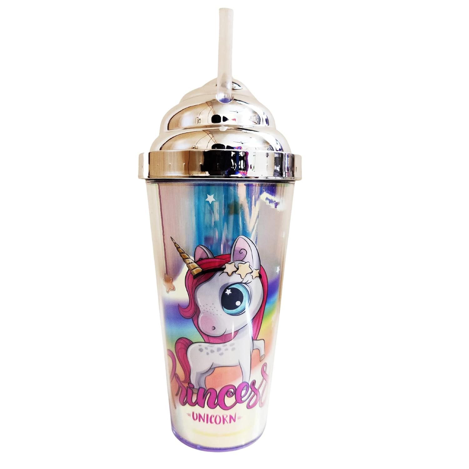 Readyshop Go Unicorn Water Sipper Bottle Tumbler Glass with Straw BPA ...
