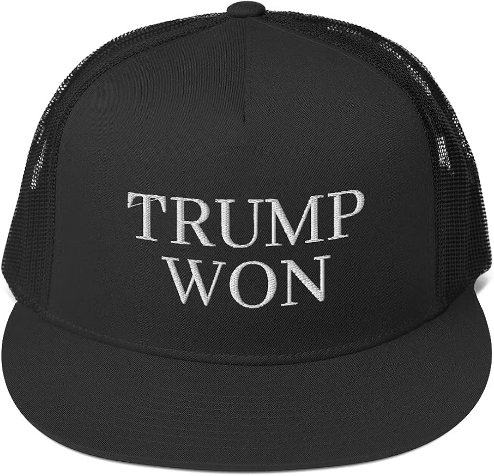 Trump Won Hat (Embroidered Trucker Cap) Republican Contest Election ...