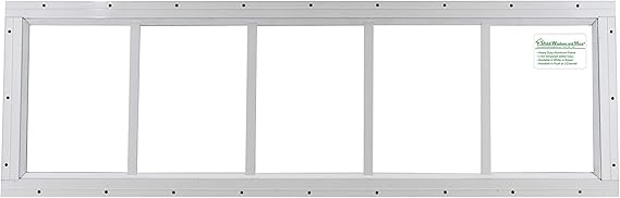 Amazon.com : Shed Transom Window 10" X 35" White Flush : Everything Else