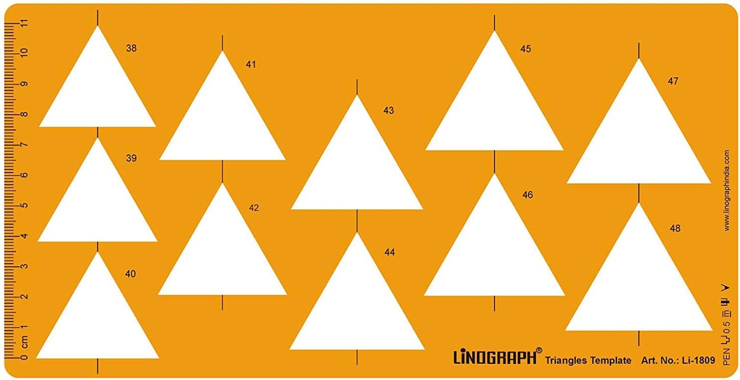 Linograph Triangle Shapes Drafting and Design Template Stencil Symbols ...