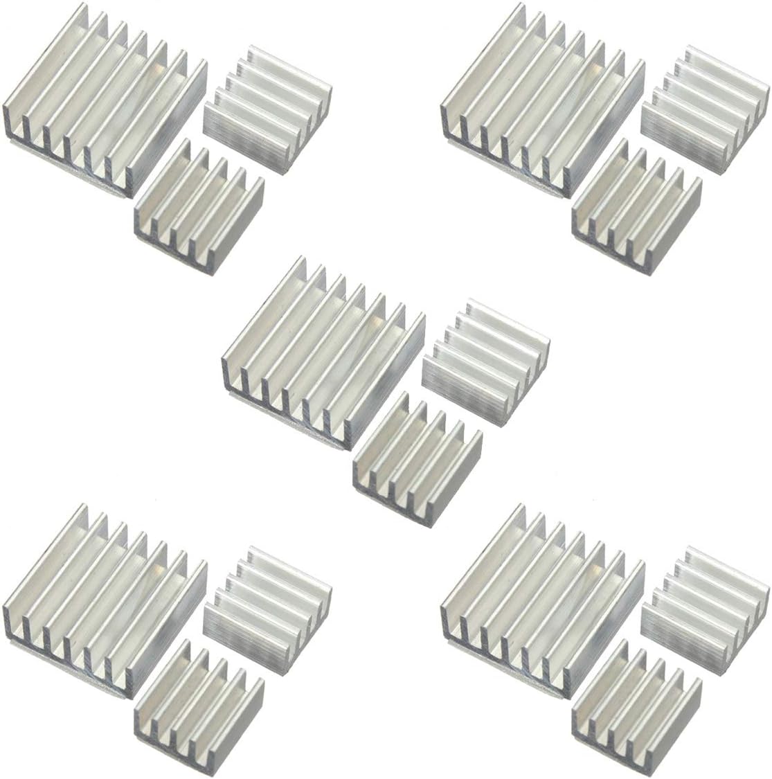 YOUMILE 15 Pack Adhesive Aluminum Heat Sink Cooler Kit For Cooling ...