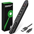 Amazon.com: Presentation Clicker Green Laser Pointer, Rechargeable PowerPoint Clicker Wireless ...