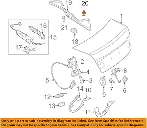 Amazon.com: Mercedes Benz Genuine Trunk Lid Bumper 207-750-01-89 ...