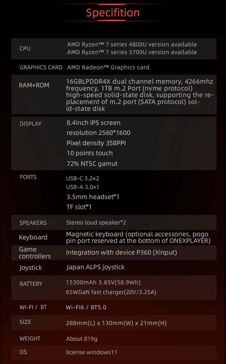 Mua 1 ONE-NETBOOK ONEXPLAYER 1S 8.4 Inch Portable PC Windows11 Laptop ...