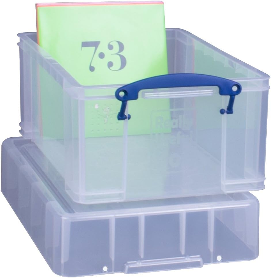 Really Useful Storage Box 9 Litre XL Clear &Useful Box 4 Litre Office ...