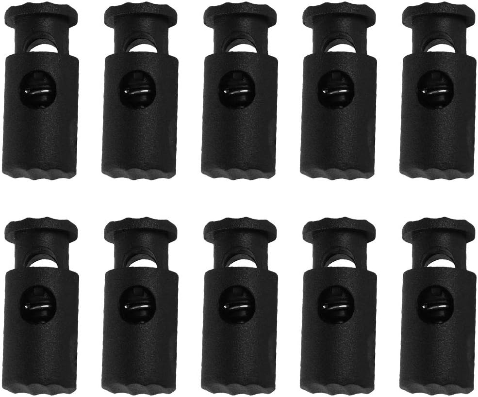 sourcing map Plastic Toggles Spring Stop Drawstring Rope Cord Locks 10 ...