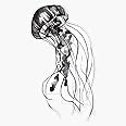 Amazon.com: Inked Jellyfish Sticker Decal Vinyl Bumper Sticker Decal ...