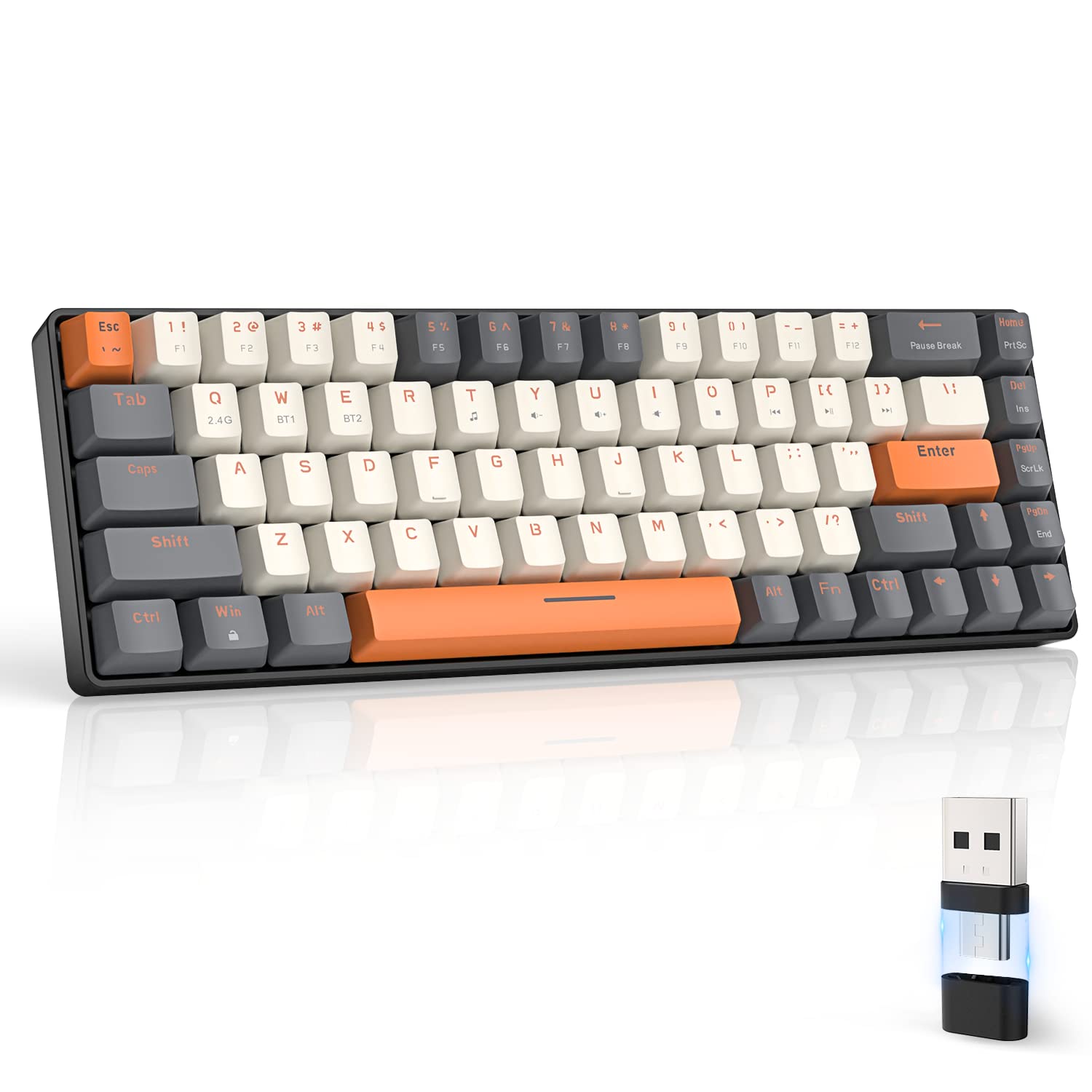 Mua ZIYOU LANG RK68 60% Wireless Mechanical Keyboard, Bluetooth 5.0/2 ...