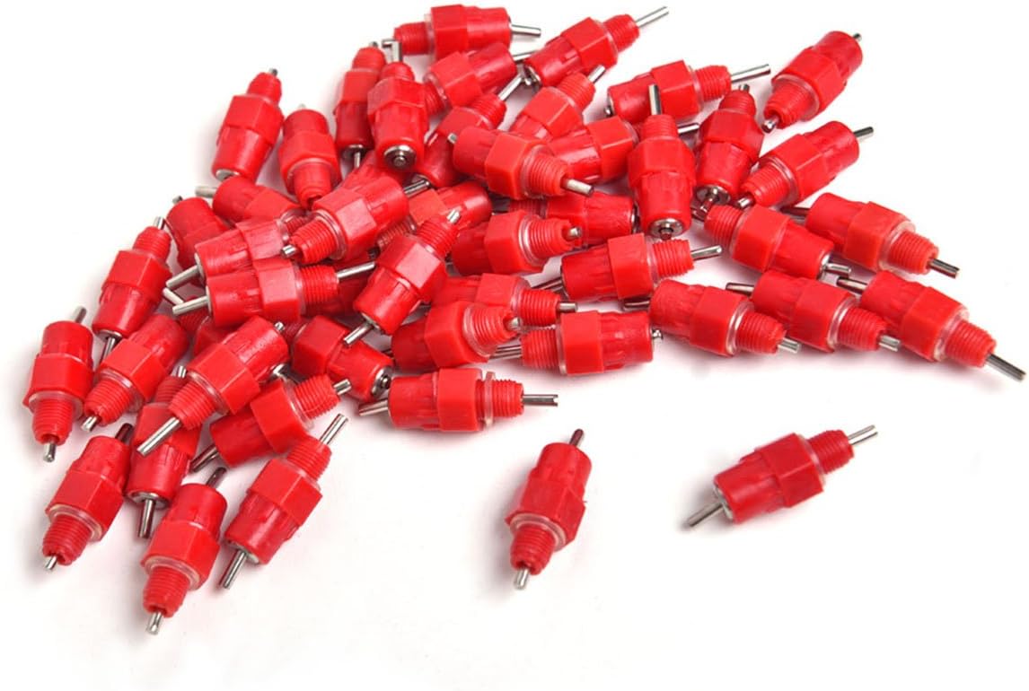 Evilandat 20/50 Pack Automatic Water Nipple Feeder Waterer Drinker ...