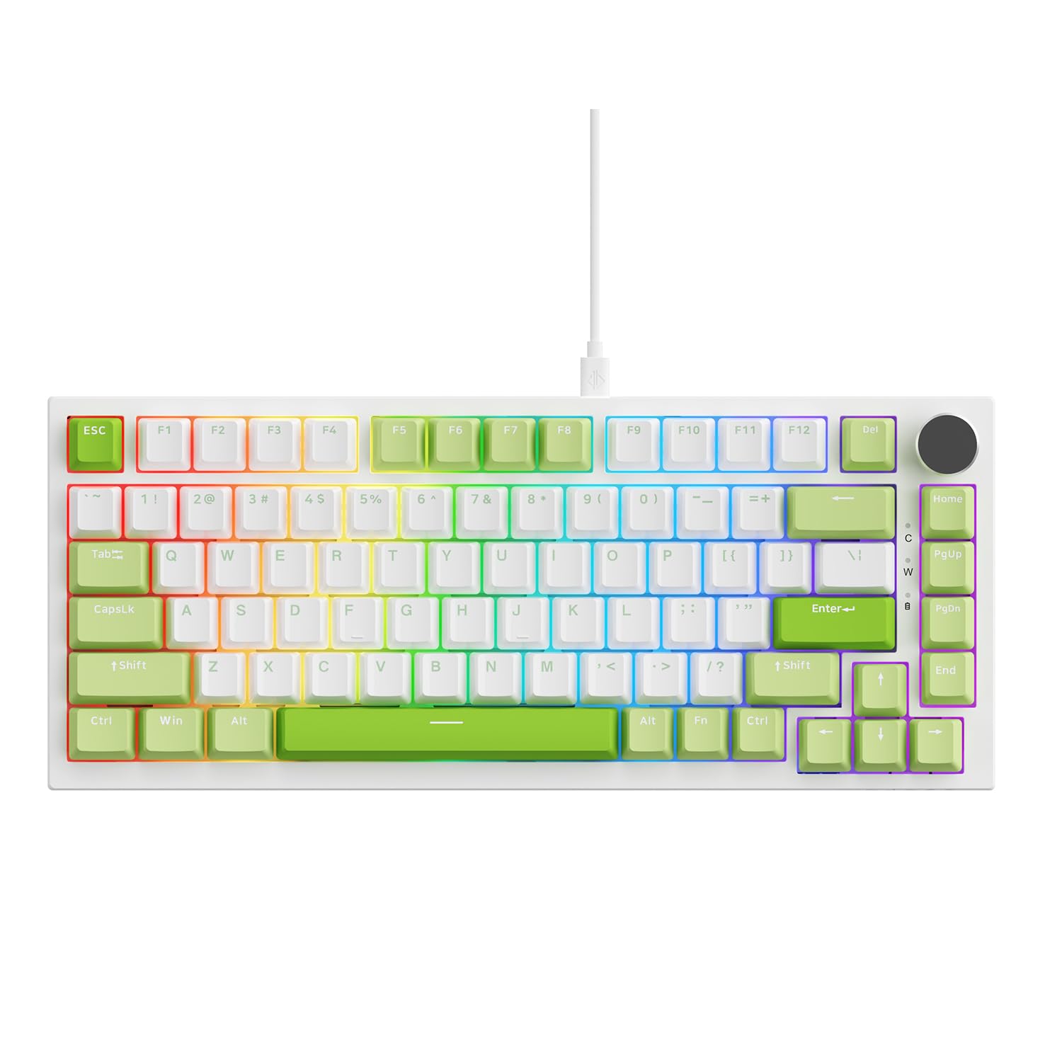 Mua AJAZZ KA820 75% Wired RGB Hot Swap Mechanical Keyboard with Volume ...
