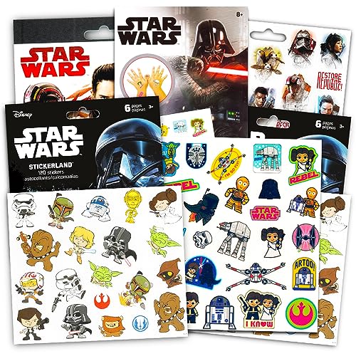 Star Wars Stickers Party Favors ~ Set of 2 Sticker Packs ~ Bundle ...