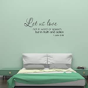 Amazon.com: Let Us Love Not in Word Or Speech But Truth and Action 1 ...