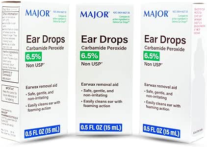 Amazon.com: MAJOR Ear Drops Earwax Removal Aid 0.5oz 15mL Carbamide ...