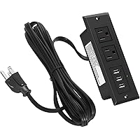 Amazon.com: Furniture Recessed Power Strip, Recessed Desk Outlet with ...