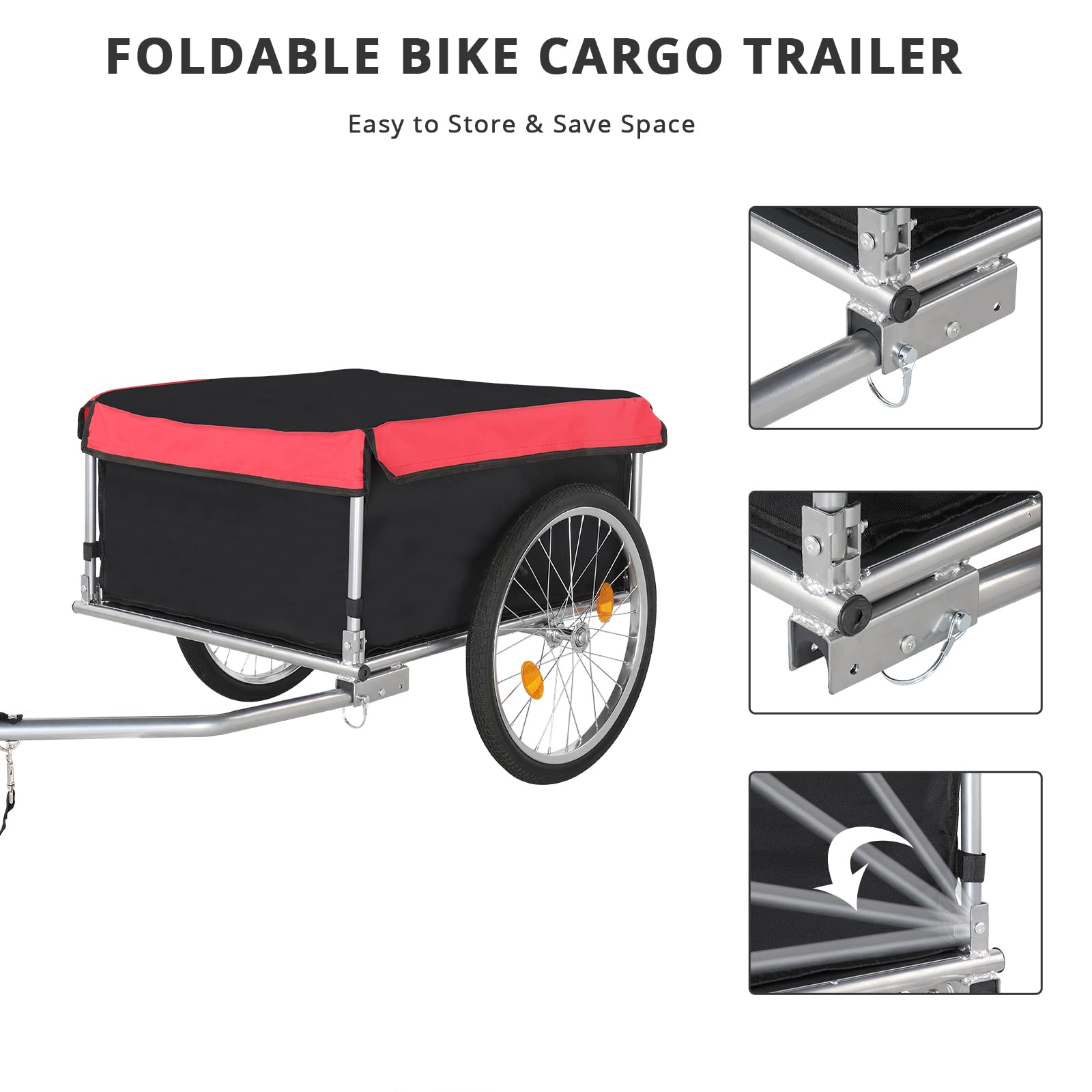 Mua PEXMOR Bike Cargo Trailer, Foldable Bicycle Cart Bike Wagon Trailer ...