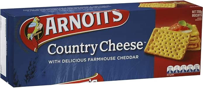 Arnotts Crackers Country Cheese 250gm: Amazon.com.au: Grocery & Gourmet ...