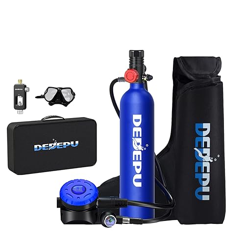 DEDEPU Mini Scuba Tank Kit, DOT Certified Diving Tanks, 1L Portable ...