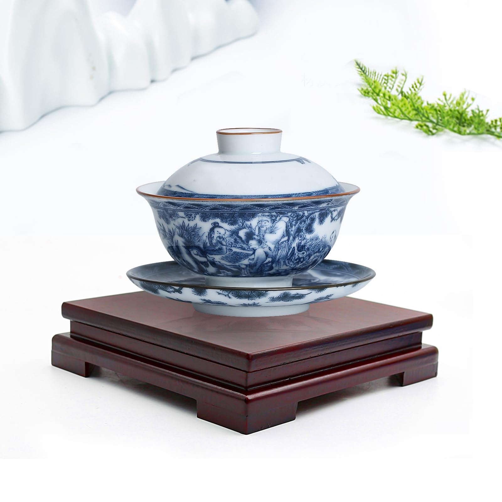 MDEOOSKY Wooden Display Stand Square Wood Display Base Display Risers ...