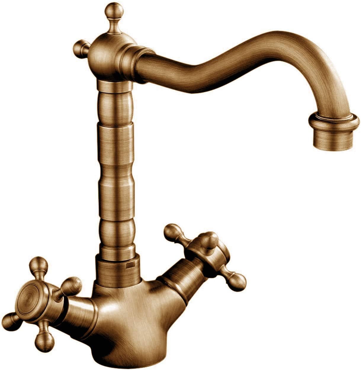 HomeLava Wasserhahn Antik Messing Waschtischarmatur Bad Mischbatterie ...