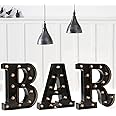 Amazon.com: Black Bar Sign, Marquee Light Up Letters LED Marquee Number ...