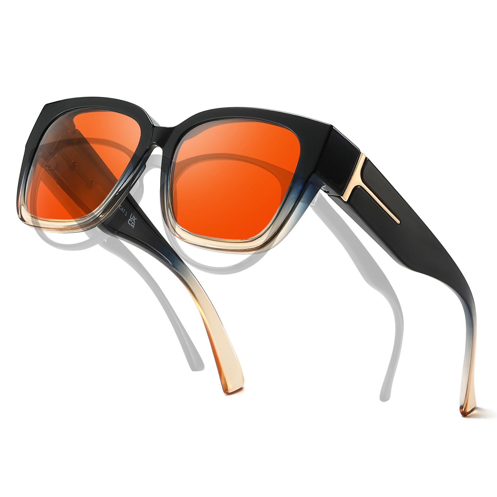 Trysee Fit Over Blue Light Blocking Glasses for Women Men, Oversized ...