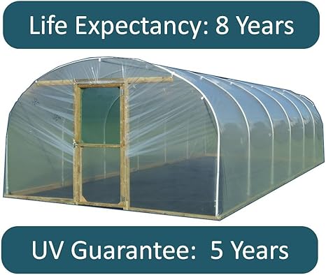 Polytunnel Polythene Cover ¦ 800g ¦ Clear Plastic Sheeting ¦ Thermal ...