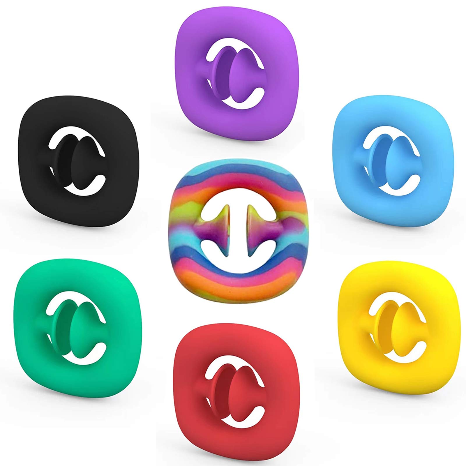 Buy MAIOUSU STORE 7 Pack Fidget Snappers Toy, Fidget Toy Snappers ...