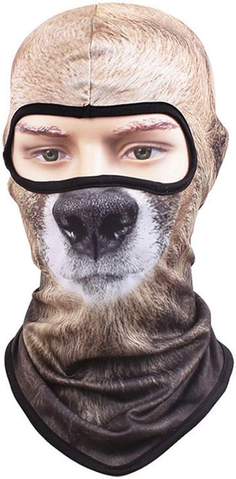 3D Animal Funny Balaclava Full Face Mask Neck Warmer for Cycling ...
