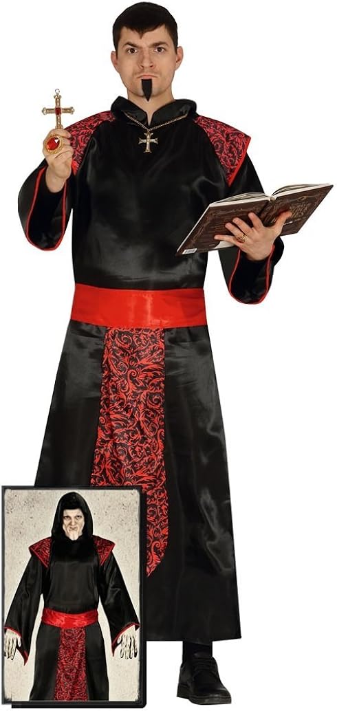 Mens Dark Lord Halloween Lord of Darkness Inquisitor Medieval Religious ...