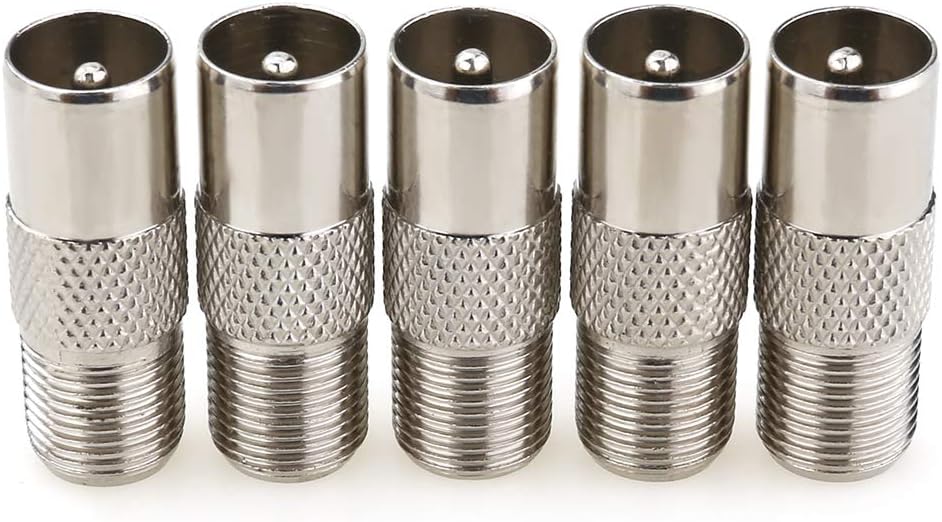 F Type Screw Connector Socket to RF Coax Aerial Male: Amazon.co.uk ...