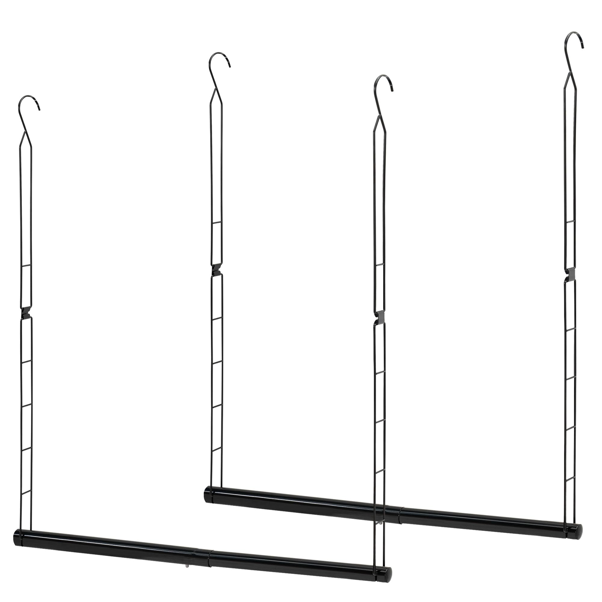 STORAGE MANIAC Hanging Closet Rod, Adjustable Width and Height Closet ...