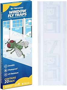 Kensizer 20-Pack Window Fly Traps, Fly Paper Sticky Strips, Fly Catcher ...
