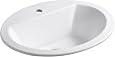 KOHLER K-2699-1-0 Bryant Oval Self-Rimming Bathroom Sink with Single ...