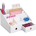 Amazon.com : mDesign Plastic Home Office Storage Bin Desk Organizer for ...