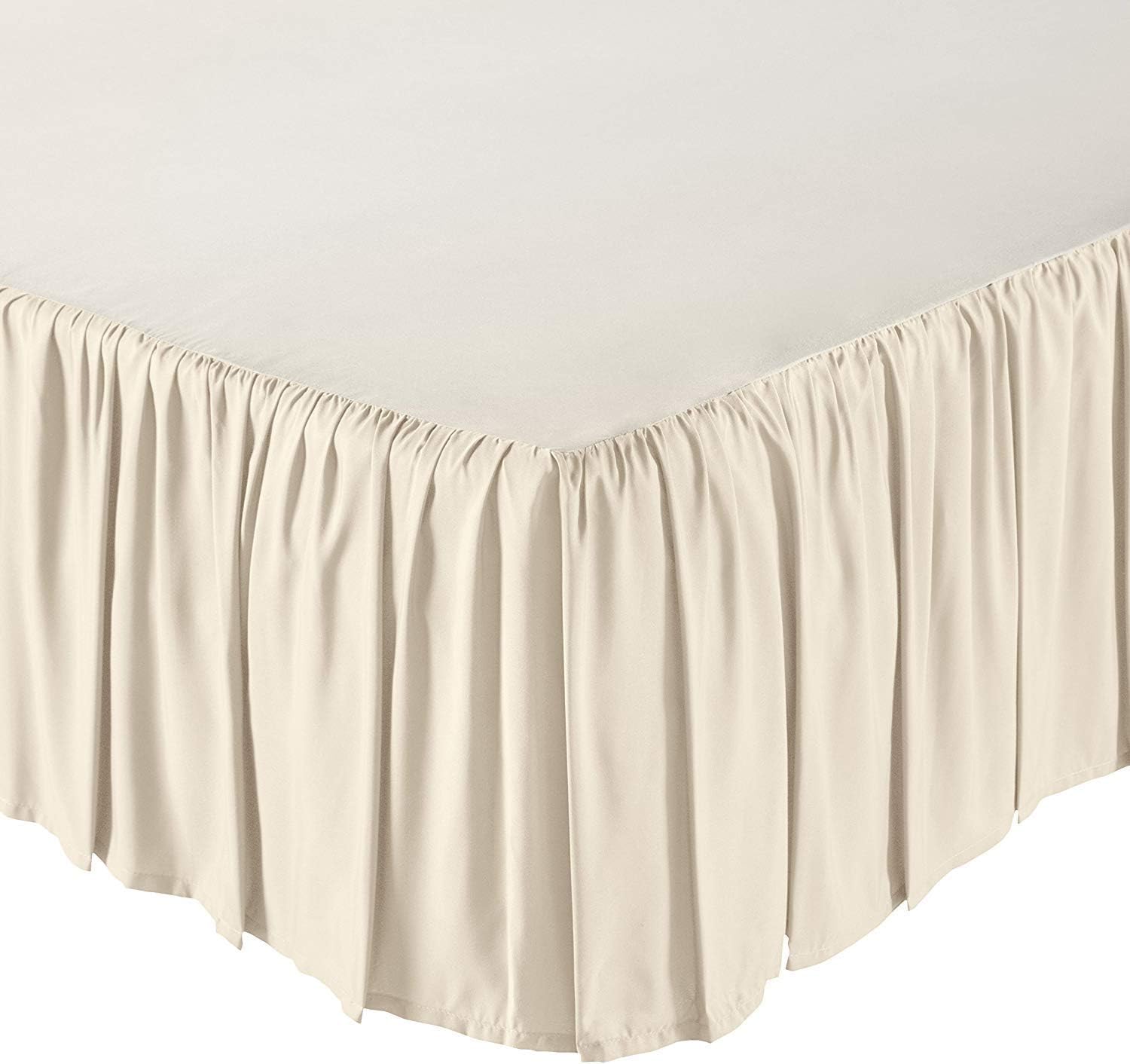 Amazon KP Linen Ruffled Bed Skirt With Split Corners King Size 24 Amazon KP Linen Ruffled Bed Skirt With Split Corners King Size 24