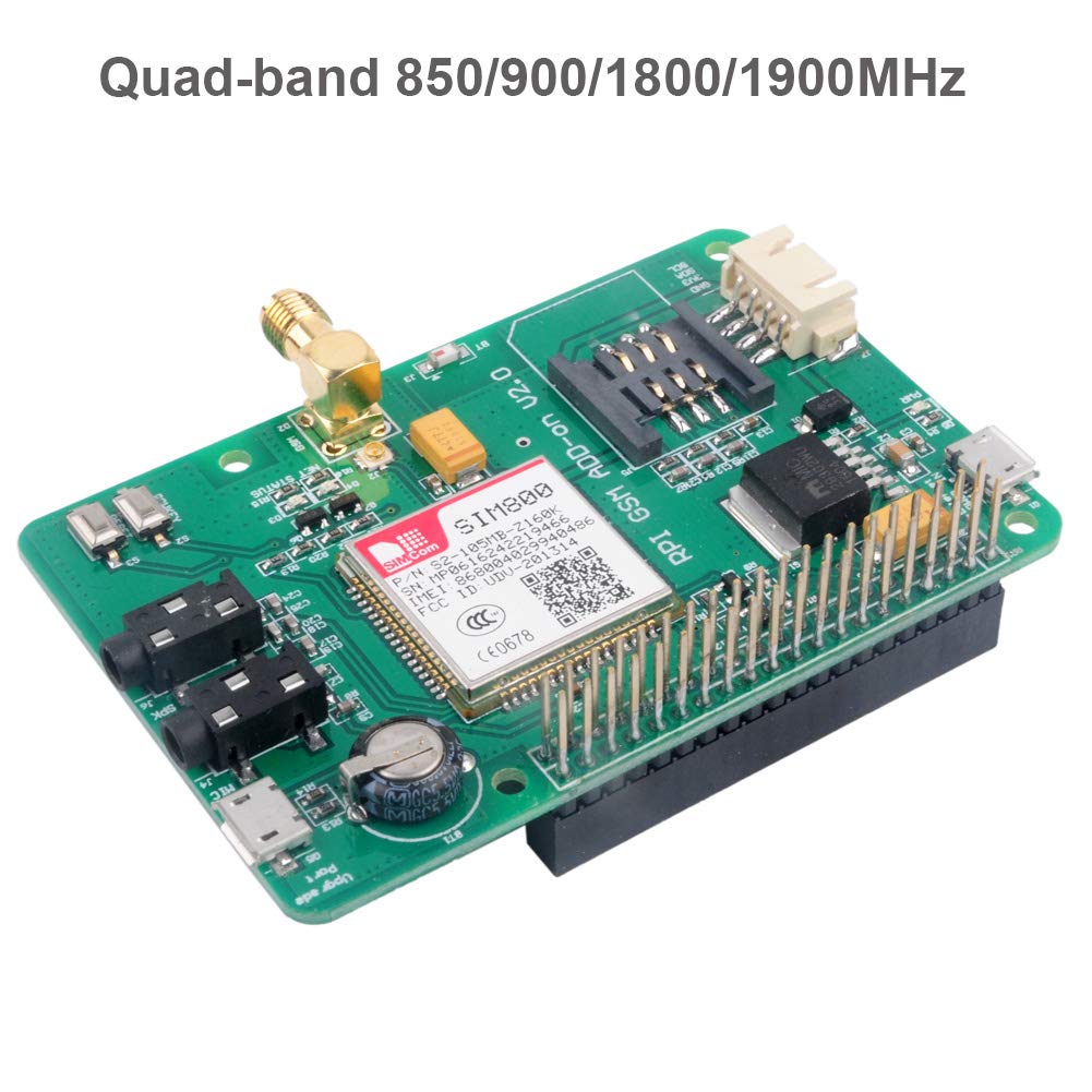Raspberry PI SIM800 GSM GPRS Add-on V2.0 Development Board 3.3V UART 9600, For Raspberry Pi 2 ...