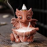 Amazon.com: Ceramic Dragon Incense Burner, Cute Baby Dragon Backflow ...