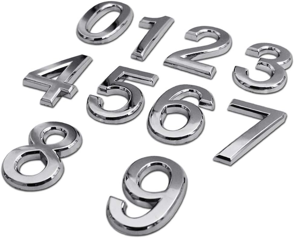 20 Pieces 2 Inch Silver Mailbox Numbers Self-Adhesive Door House ...