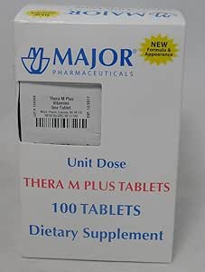 Amazon.com: Major Thera-M Plus, Tablet, 100 ct (4 Pack): Health ...