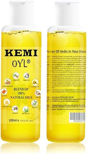 Amazon.com: Kemi Oyl blend of ten 100% Vedic/herbal oils, with Vitamin ...