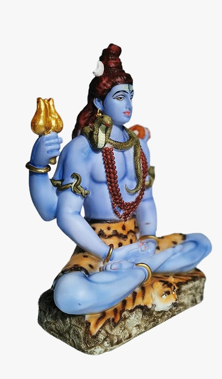 Mua GLOOKS Shiva Idol/Lord Shiva Statue, Blue Colour, 8 Inches trên ...