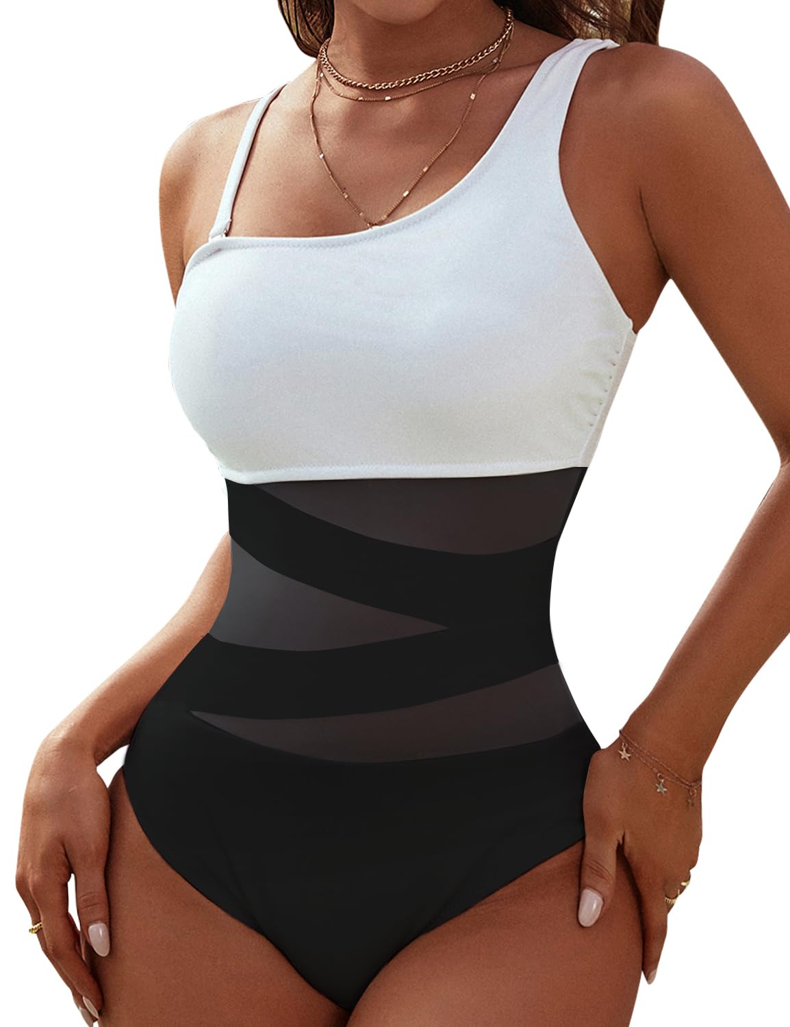 Blooming Jelly Women's Sexy One Piece Bathing Suits One Shoulder ...