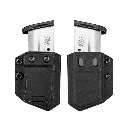 2 Pack Universal Mag Carrier IWB/OWB Magazine Holster Fits: 9mm/.40 Double/Single Stack|.45ACP ...