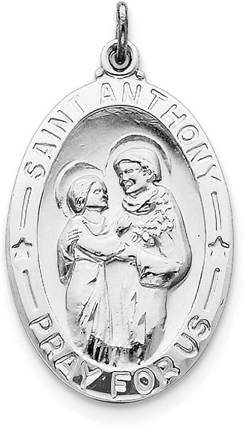 Amazon.com: Finejewelers Sterling Silver St. Anthony Medal Pendant ...