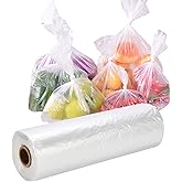 Amazon.com: 12" X 20" Plastic Bags for Food Storage, 350 Bags/Roll Clear Plastic Produce Bag ...
