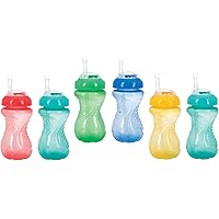 Amazon.com: Nuby 2-Pack No-Spill Cup with Flex Straw, 10 Ounce, Colors May Vary : Baby